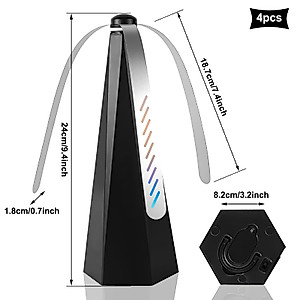 Yoiemivy 4 Packs Fly Fans for Tables,Portable Table Top Fly Fan Fly Spinner Grain USB with Holographic Blades,Meal Table Fly Fan Outdoor Indoor