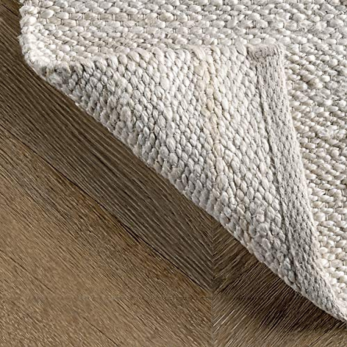 NuLOOM Pandora Diamond Jute Area Rug, 8' x 10', Ivory