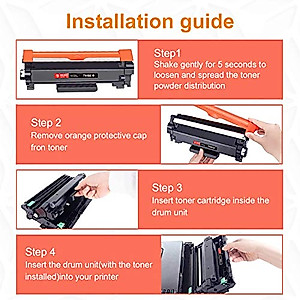H&BO TOPMAE Compatible Toner Cartridge Replacement for Brother TN660 TN 660 TN630 TN 630 High Yield to use with HL-L2300D HL-L2320D HL-L2340DW HL-L2360DW MFC-L2720DW MFC-L2740DW DCP-L2540DW (4 Black)