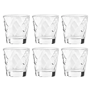 Barski - European Glass - Double Old Fashioned Tumbler Glasses - Uniquely Designed - Set of 6-12 oz. - Made in Europe