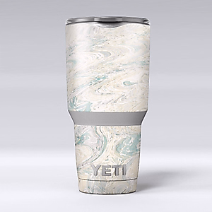 Design Skinz Slate Marble Surface V25 - Skin Decal Vinyl Wrap Kit Compatible with The Yeti Rambler Cooler Tumbler Cups