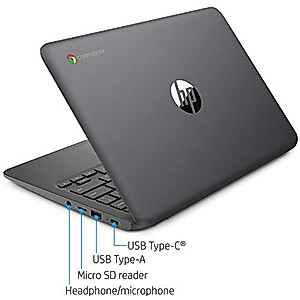 HP Newest Flagship Chromebook, 11.6" HD (1366 x 768) Display, Intel Celeron Processor N3350, 4GB LPDDR2, 32GB eMMC, Chrome OS, HD Graphics 500, 11A-NB0013DX, Ash Gray