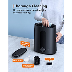 6L Humidifiers for Bedroom,Cool Mist Humidifiers for Home,Ultrasonic Top Fill Humidifier,Quiet,with Essential Oils,Baby,Plant,Easy Clean,Humidifiers for Large Room,Living Room,Office,Nano-Coating,50H