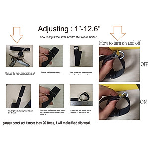 Cyprinus Carpio 2 Pieces Adjustable Shirt Sleeve Holders Anti-Slip Armbands Elastic Sleeve Garters for Women Men(3/4" *12 1/2" BLACK)