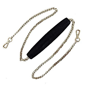Arden Cove Bag Purse Replacement Crossbody Shoulder Chain Strap with Shoulder Pad For Women (Muti Short Long Lengths) (23" Drop Length, Black Gold)