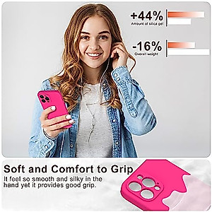 DEENAKIN iPhone 12 Pro Magnetic Case with Screen Protector and Enhanced Camera Cover,[Suitable for Magsafe] Soft Flexible Gel Rubber Bumper Protective Phone Case for iPhone 12 Pro 6.1" Hot Pink