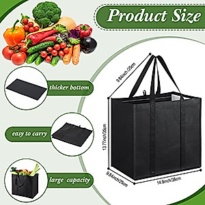 7 Pack Reusable Grocery Bags Foldable Shopping Bag and Zippered Insulated Food Delivery Bag Insulated Cooler Bag with Handles Set for Shopping Accessories, Black