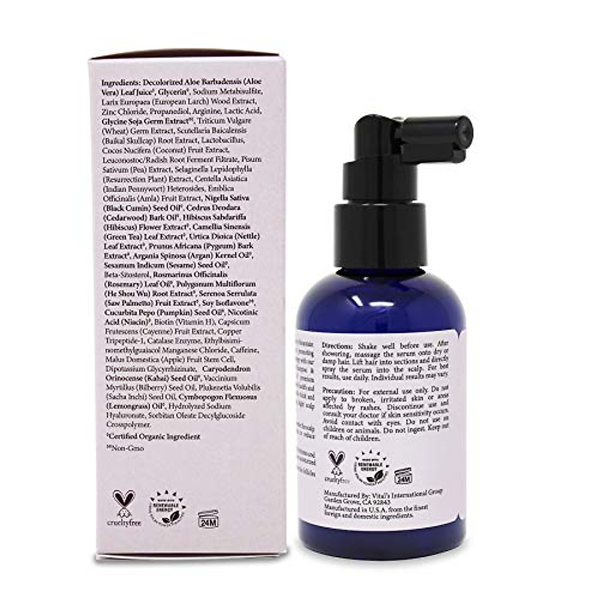 MOUNTAIN TOP Hair Thickening Scalp Serum (4 Ounce / 118ml) with Argan Oil, Biotin, Caffeine, DHT Blockers, & Saw Palmetto - For Thicker, Healthier and Fuller Looking Hair