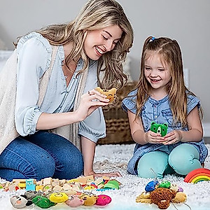 XIPEGPA 30 PCS Mini Animal Plush Toys Set Cute Small Animal Stuffed Toy Keychain for Party Favors Keychain Ornament for Goody Bag Easter Egg Stuffers Carnival Birthday Party Classroom Prizes