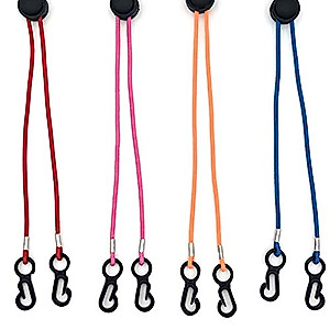 Missli Adjustable Lanyard Straps for Adults/Kids - Safety Clip Holder Stopper Hang Around The Neck Rest&Ear Holder Rope Extender (Pink)