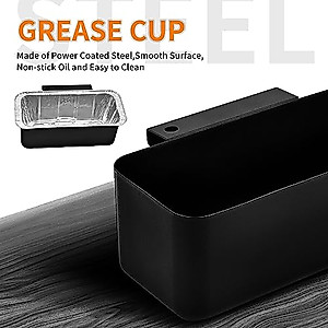 𝗚𝗿𝗶𝗱𝗱𝗹𝗲 𝗚𝗿𝗲𝗮𝘀𝗲 𝗖𝗮𝘁𝗰𝗵𝗲𝗿 for 𝗕𝗹𝗮𝗰𝗸𝘀𝘁𝗼𝗻𝗲 with 𝟭𝟬𝗣𝗰 Blackstone Grease Cup Liners，Griddle Grease Tray Cup for Blackstone Griddle Accessories，Drip Pans for Blackstone.