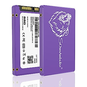 Somnambulist SSD SATAIII Hard Drive 2.5 SSD 120GB 480GB 512GB Hard Drive Internal Solid State Drive (Purple Bear Head 60GB)
