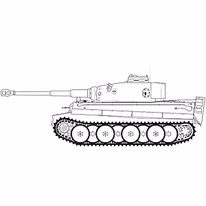 Airfix Tiger I Early Version 1:35 WWII Military Tank Plastic Model Kit A1357