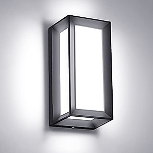 Juyace 18W Outdoor Wall Sconce Lights Aluminum Exterior Light Fixture Wall Mount Ip65 Waterproof 6000K Cool White Led Porch Light for Garage Walkway