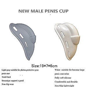 zhengbo Sexy TPR Enhancer Pad Men Underwear Swimwear Briefs Penis Pouch Inside Enlarge Protection Push Up Cup Breathable (Color : White Soft)