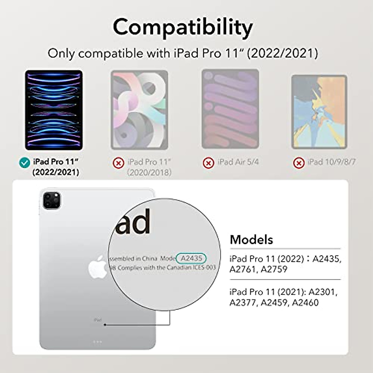 ESR Screen Protector for iPad Pro 11 Inch (2022/2021/2020, 4th Gen/3rd Gen/2nd Gen) with Camera Lens Protector, Tempered-Glass Film, Fingerprint and Scratch Resistant, Face ID Compatible, 2 Pack