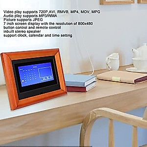 Digital Photo Frame, 7 Inch Multifunction Digital Photo Album Stereo Speaker for Party (US Plug)