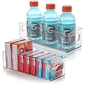 STORAGEBUD Pantry Organization And Storage - Refrigerator Organizer Bins - Stackable Clear Fridge & Freezer Organizer Bins - Great Bins For Pantry, Storage, Organizer, Fridge, Freezer, & More