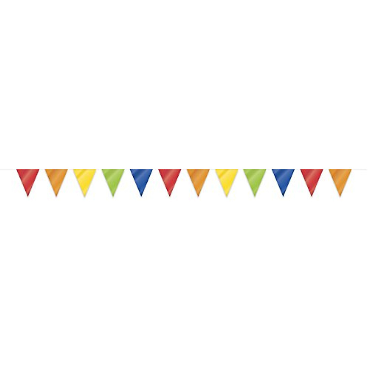 Unique Party Decoration Giant Plastic Rainbow Pennant Banner, 32.8', Multicolor