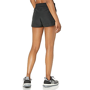 adidas Women's Pacer 3-Stripes Woven Heather Shorts, Black/Black, X-Small