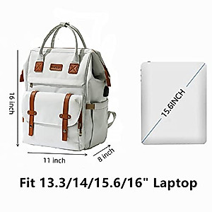 SUBEIXI Laptop Backpack 15.6 Inch with Laptop Compartment, Nurse Teacher Backpack Women Man for School College Travel, Anti-Theft Laptop Bag with USB Charging Port