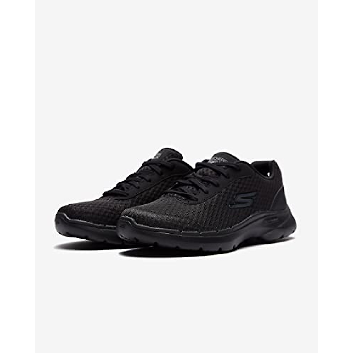 Skechers Women's GO Walk 6-Iconic Vision Sneaker, Black, 9