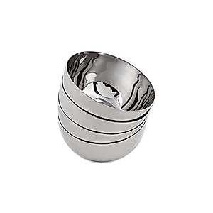 AEJESOP 4 pc Stainless Steel Bowls (Vol. 250ml)