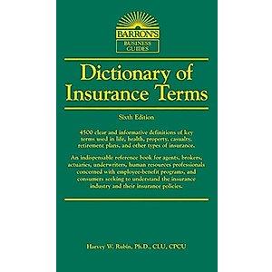 Dictionary of Insurance Terms (Barron's Business Dictionaries)