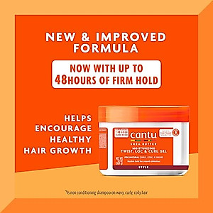 Cantu Moisturizing Twist & Lock Gel with Shea Butter for Natural Hair, 13 oz