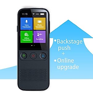 Language Voice Translator Device Portable Smart Translator Two Way Online 138 Languages Real Time - Black