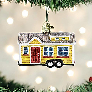 Old World Christmas Home Gifts Glass Blown Ornaments for Christmas Tree Tiny House