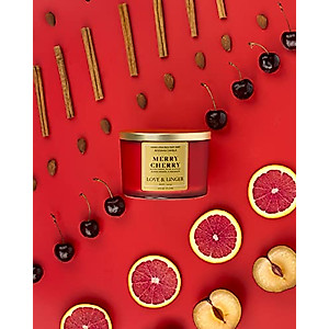 Black Cherry Candle | Holiday Scented Candles | Luxury Soy & Beeswax Candles for Home | 16 oz. Large Jar Candle | Christmas Candles