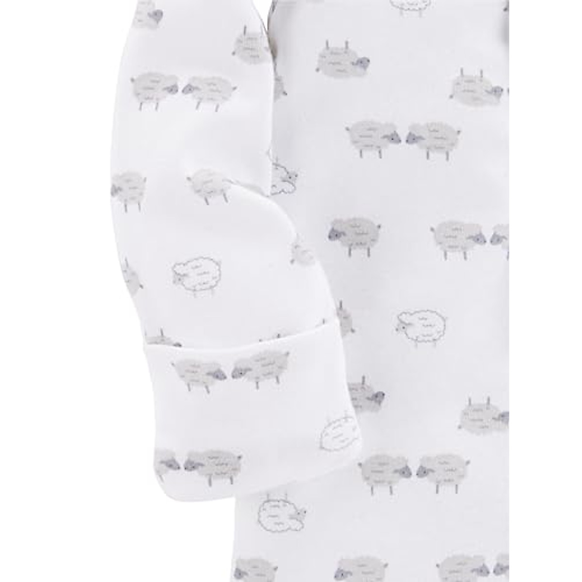 Simple Joys by Carter's Baby 2-Pack Cotton Footless Sleep and Play, White Lamb/Clouds, 3-6 Months