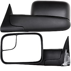 FEIPARTS Tow Mirrors Fit for 1994-2001 for Dodge for Ram 1500 2002 for Dodge for Ram 2500 for Dodge for Ram 3500 Towing Mirrors with Left Right Side Manual Operation No Heated Without Signal Light