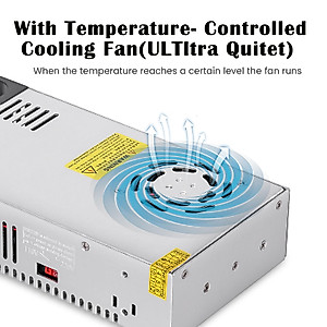 New Version AC to DC Converter,Titoe SMPS 110V-220V AC to 12V DC Converter Power Supply Adjustable Switch Power Supply Transformer Max 50A 600W Built in Cooling Fan