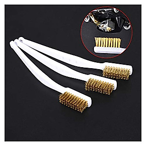 3D Printer Tool Copper Wire Toothbrush Copper Brush Handle for Nozzle Heater Block Hotend Cleaning Hot Bed Parts liuqiangmeiguo (Size : 3pc)
