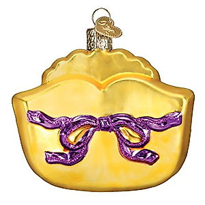 Old World Christmas 36241 Cities, Places and Landmarks Glass Blown Ornaments for Christmas Tree Mardi Gras Mask, 3 X 3 X 2.5