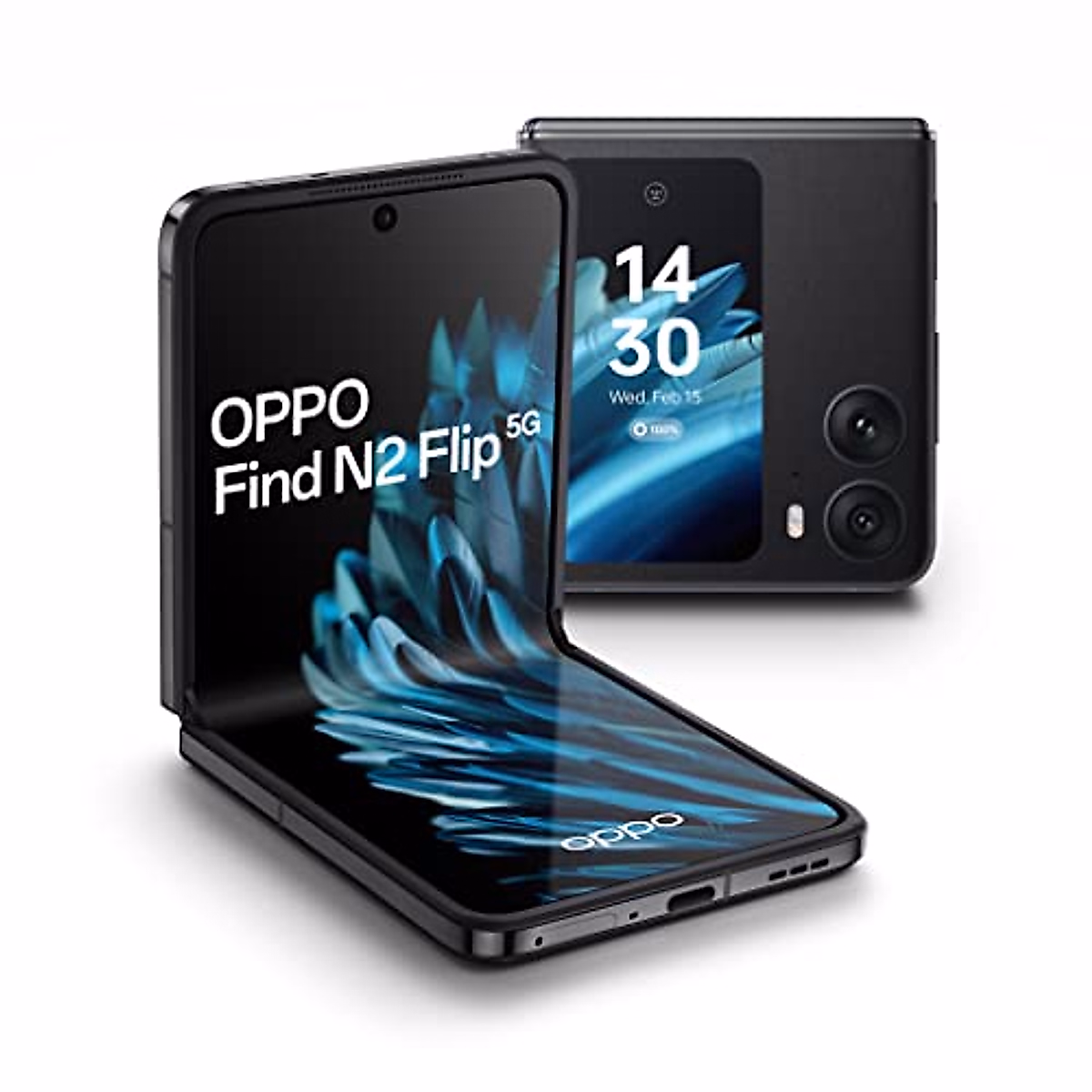 OPPO Find N2 Flip Dual-SIM 256GB ROM + 8GB RAM (GSM only | No CDMA) Factory Unlocked 5G Smartphone (Astral Black) - International Version