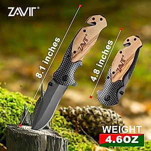 ZAVIT Fathers Day Gift, Pocket Knife for Men, Gifts for Men, Dad, Husband, Father, Grandpa, Uncle, Birthday Gifts, Christmas Unique Gifts Idea, Men Stocking Stuffers