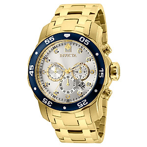 Invicta Men's 80067 Pro Diver Analog Display Swiss Quartz Gold Watch