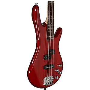 Ibanez GSR 4 String Bass Guitar, Right Handed, Transparent Red (GSR200TR)