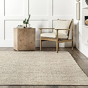 nuLOOM Elfriede Farmhouse Jute Blend Accent Rug, 3x5, Natural
