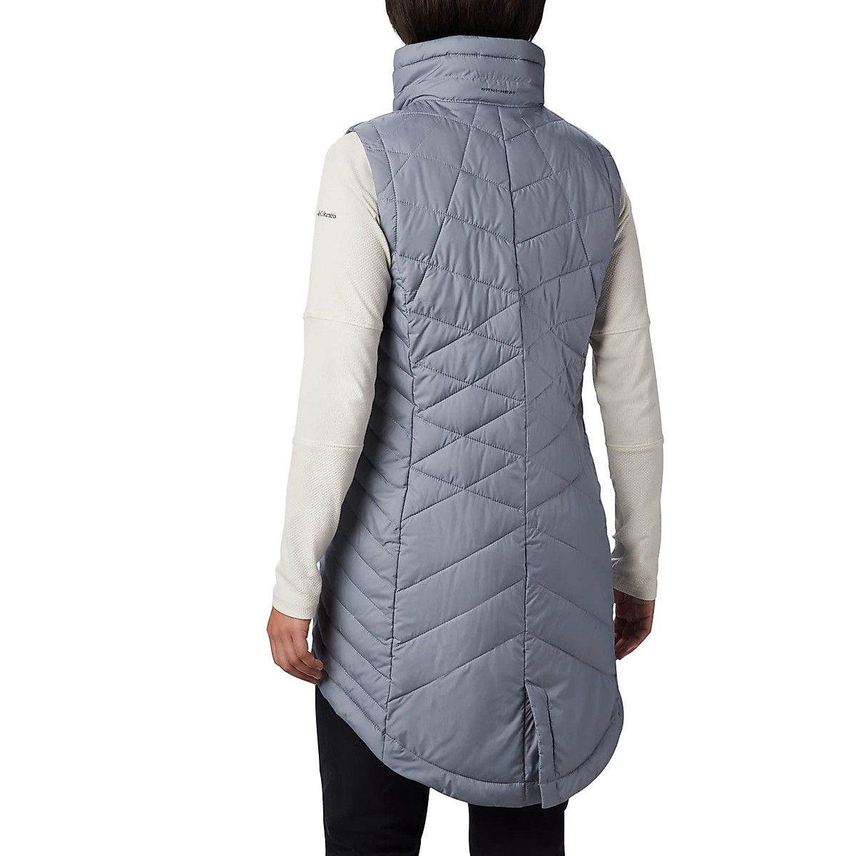 Columbia Women's Heavenly Long Vest, Trade Winds Grey, Small