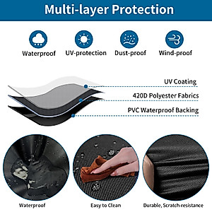 STARTWO Dustproof Thickened Massage Chair Cover Waterproof Zero Gravity Armchair Covers 420D Oxford Cloth Game Recliner Protective,Fits RealRelax Most brands of Massage Chairs(Black 63*39.5*55.5 in)