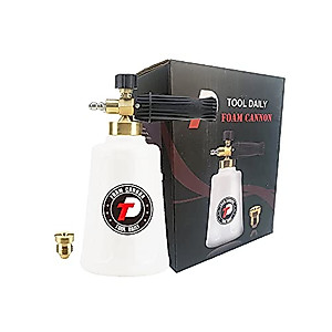 Tool Daily Pressure Washer Foam Cannon for Car Wash, Snow Foam Lance, Additional Orifice Nozzle 1.1mm, 1/4 Inch