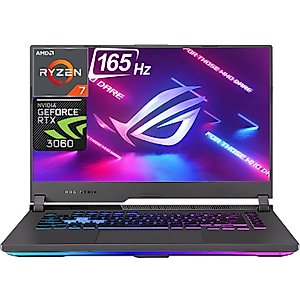 ASUS 2023 Newest ROG Strix G15 Gaming Laptop, 15.6" 2K 165Hz IPS Display, AMD Ryzen 7 6800H, NVIDIA GeForce RTX 3060, 64GB DDR5 RAM, 2TB SSD, Wi-Fi 6E, Bluetooth, Backlit Keyboard, Windows 11 Home