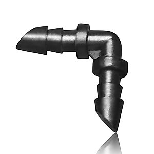 Mini Skater 1/4-Inch Barbed Elbows Fitting Perfect for Drip Irrigation Tubing System,Flower Beds, Vegetable Gardens, Herbs Gardens 100 PCS/Bag