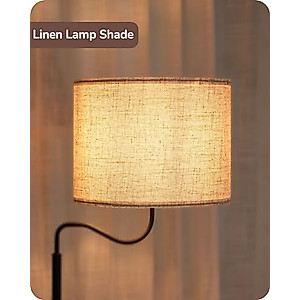 EDISHINE Floor Lamp with Table, Side Nightstand Light with 1 Drawer and 1 Shelf, Bedside Shelf Floor Lamp, Small End Table with Reading Lamp for Living Room Bedroom, Den