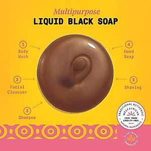 Alaffia Authentic African Black Soap Variety 2-Pack – All-In-One Liquid Soap, Travel-Size Eucalyptus Tea Tree + Full-Size Tangerine Citrus Body Wash, Face Wash, Shampoo, Shaving Soap