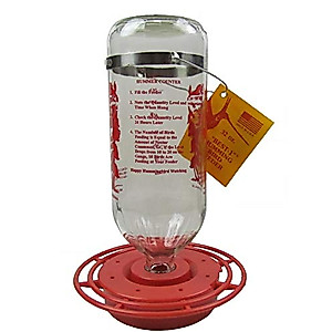 2 Pack of Best-1 Glass Hummingbird Feeders, 32 oz. Each
